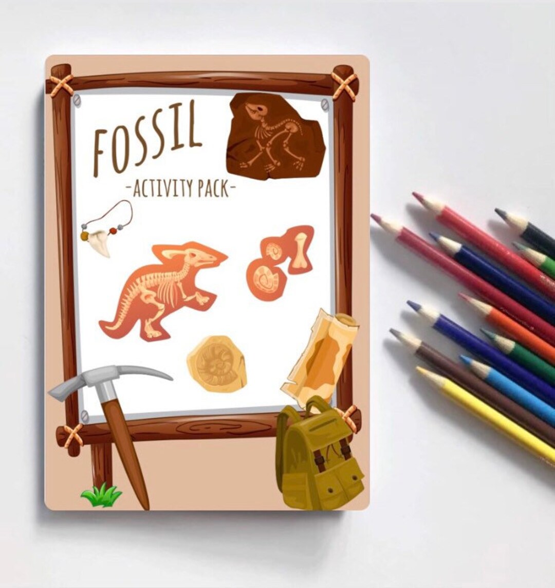 Printable Fossil Activity Pack - 12 T-riffic Pages of Fun! - Etsy