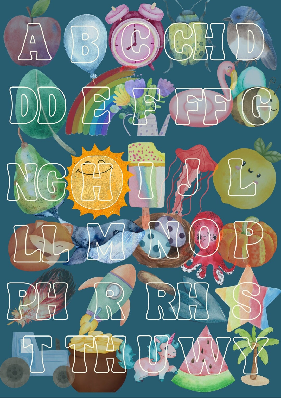 Welsh Alphabet Poster A3 *digital Download Only (PDF Standard)* - Etsy