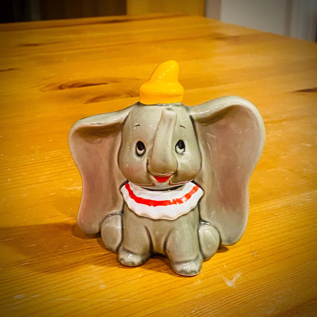 Vintage 1990s Disney Store Porcelain Dumbo Collectible Hand-painted ...
