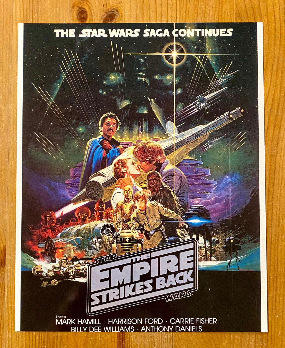 Star Wars Empire Strikes Back Large Unused Postcard: 1980s Movie Poster ...