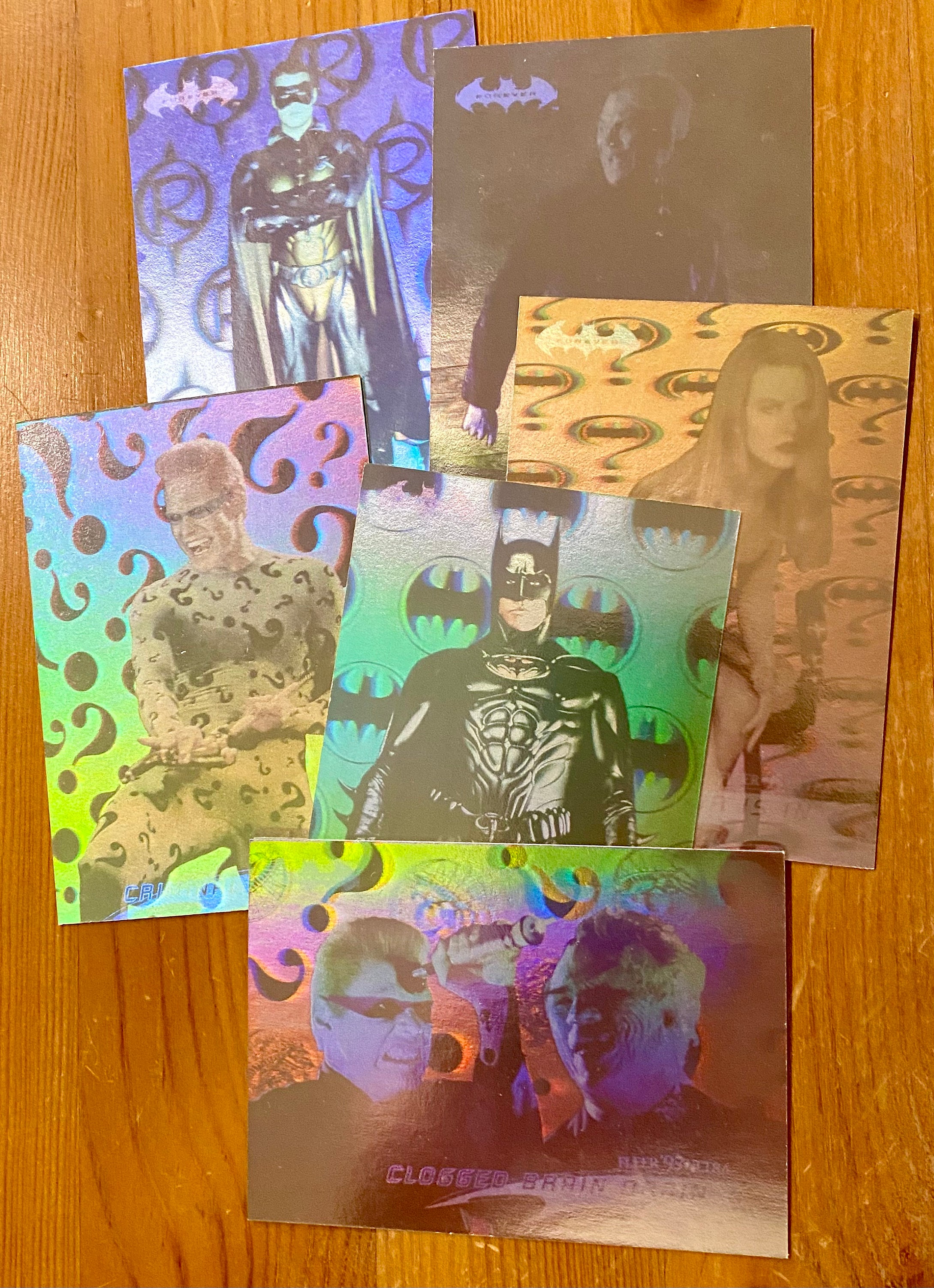 Batman Forever 1995 Fleer Holograms COMPLETE SUBSET of 36 Vintage Movie ...