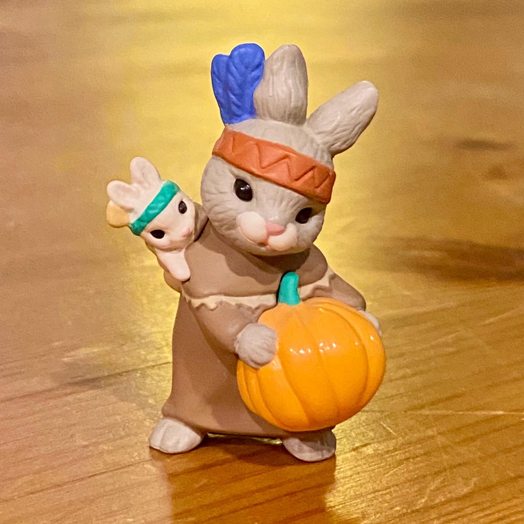 Hallmark Merry Miniatures 1992 Vintage Thanksgiving Rabbits 1.75 ...