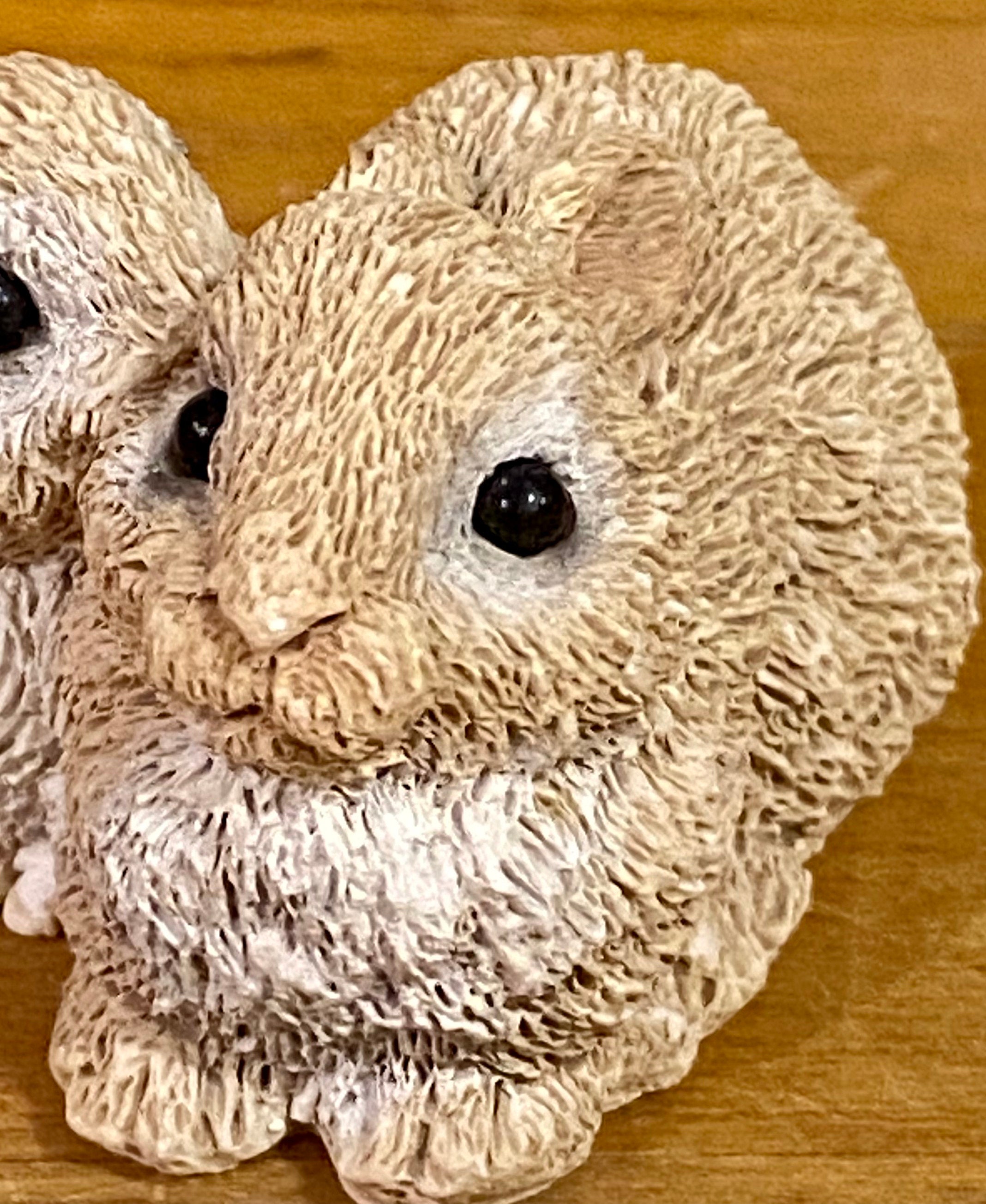 Stone Critter Littles 1991 Vintage Rabbit Couple United Design Corp SCL ...