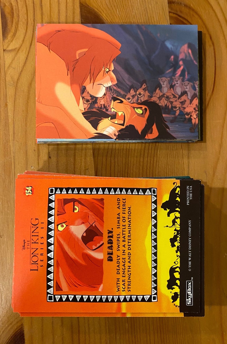 Vintage 1994 Disney Lion King Movie Trading Cards: Complete Skybox ...