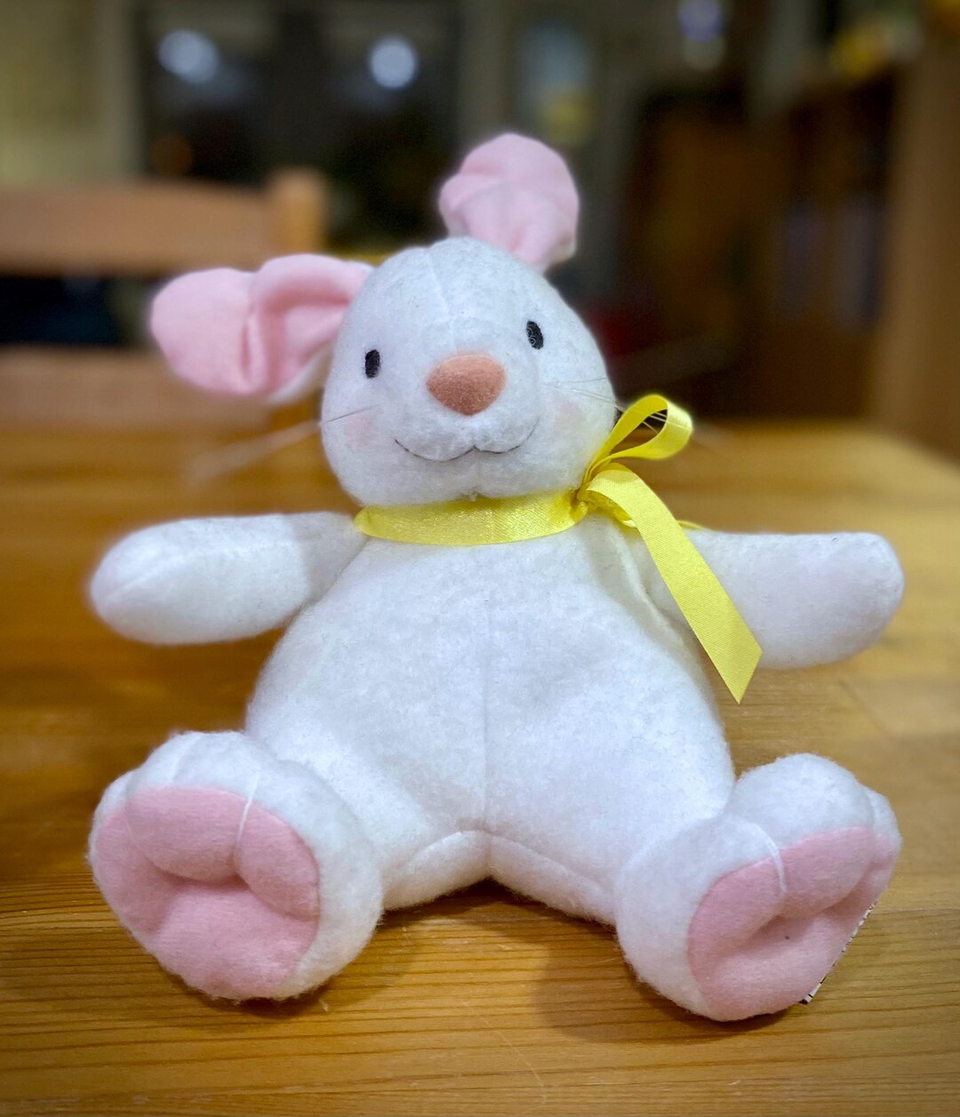 Vintage 90s Little Bounder Plush Bunny: Hallmark White & Pink Rabbit - Etsy