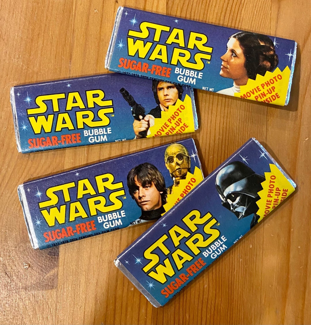 Vintage 1978 Star Wars Topps Sugar-free Bubble Gum Sticks With Mini ...