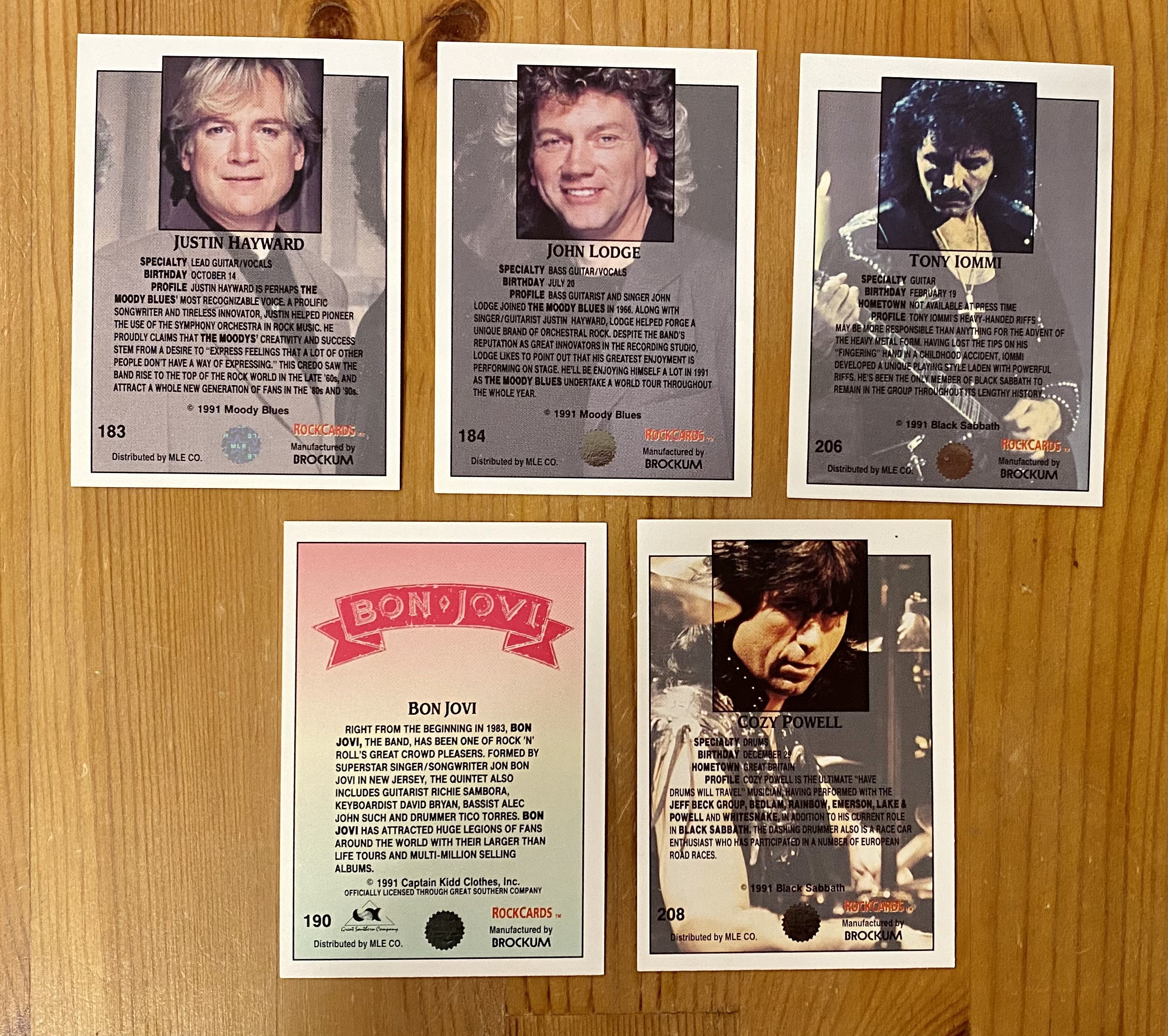 Lot of 15 Rock Cards Vintage 1991 Brockum Collectible Trading - Etsy