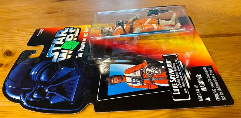 Vintage 1995 Star Wars POTF Luke Skywalker X-wing Pilot Action Figure ...