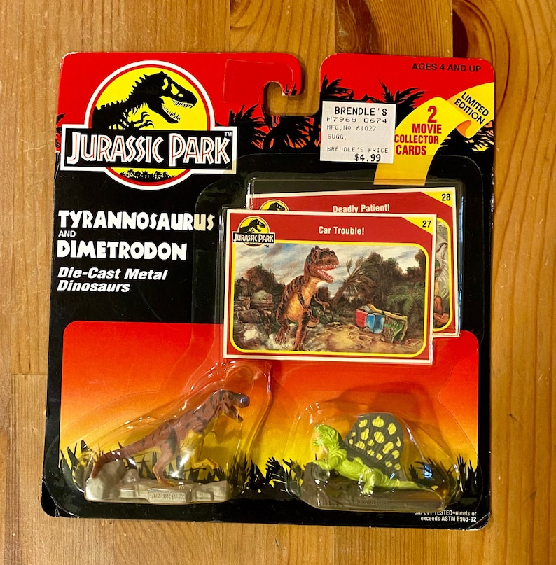 Jurassic Park Vintage 1993 Kenner Limited Edition Mini Die-cast Metal ...