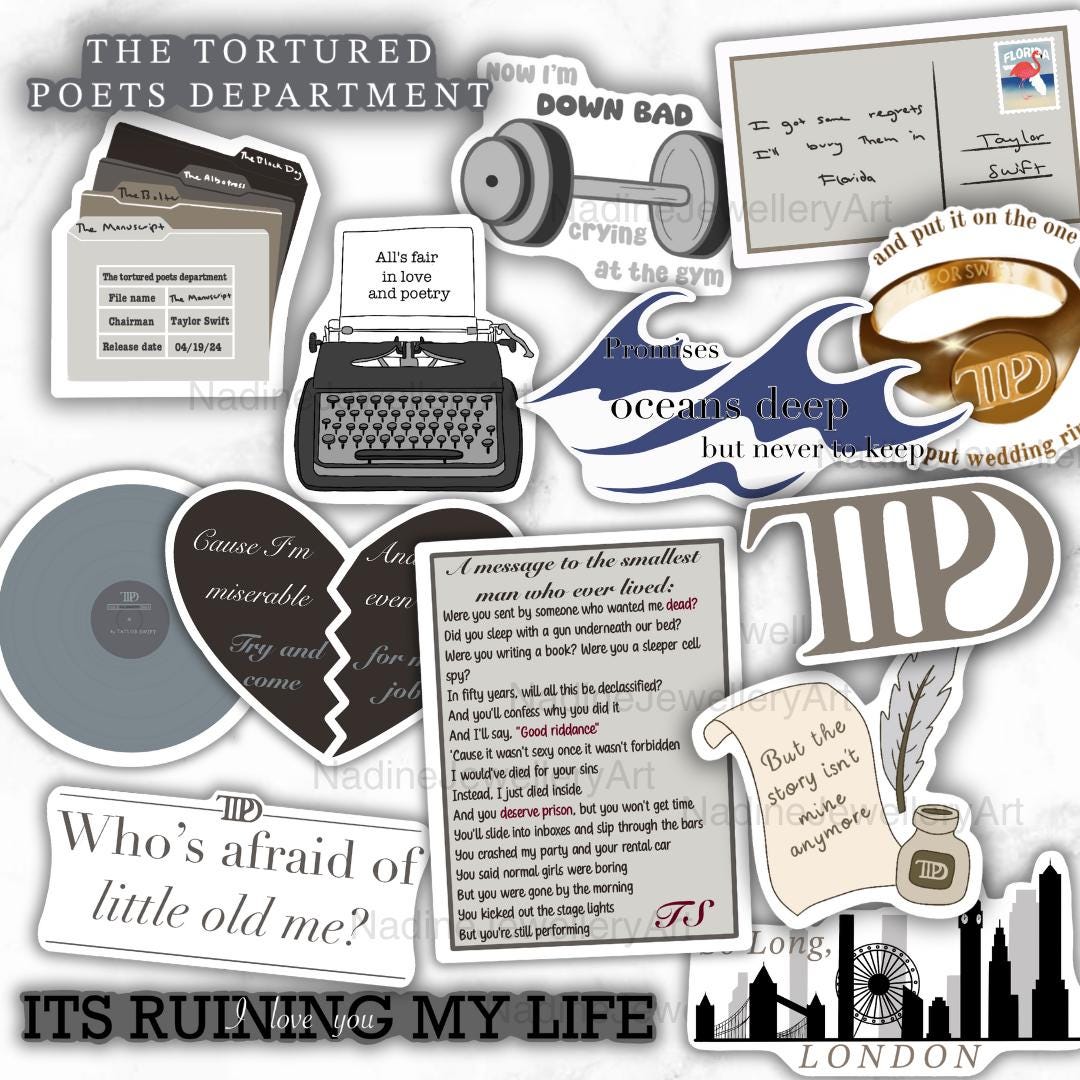 The Tortured Poets Department Sticker, TTPD Aufkleber, so Long, London ...