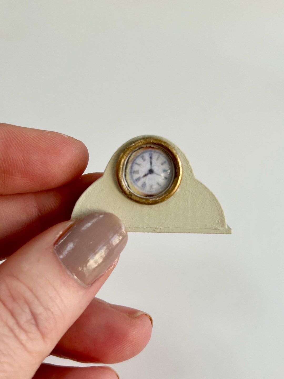 Miniature Mantle Clock (stone) - Etsy