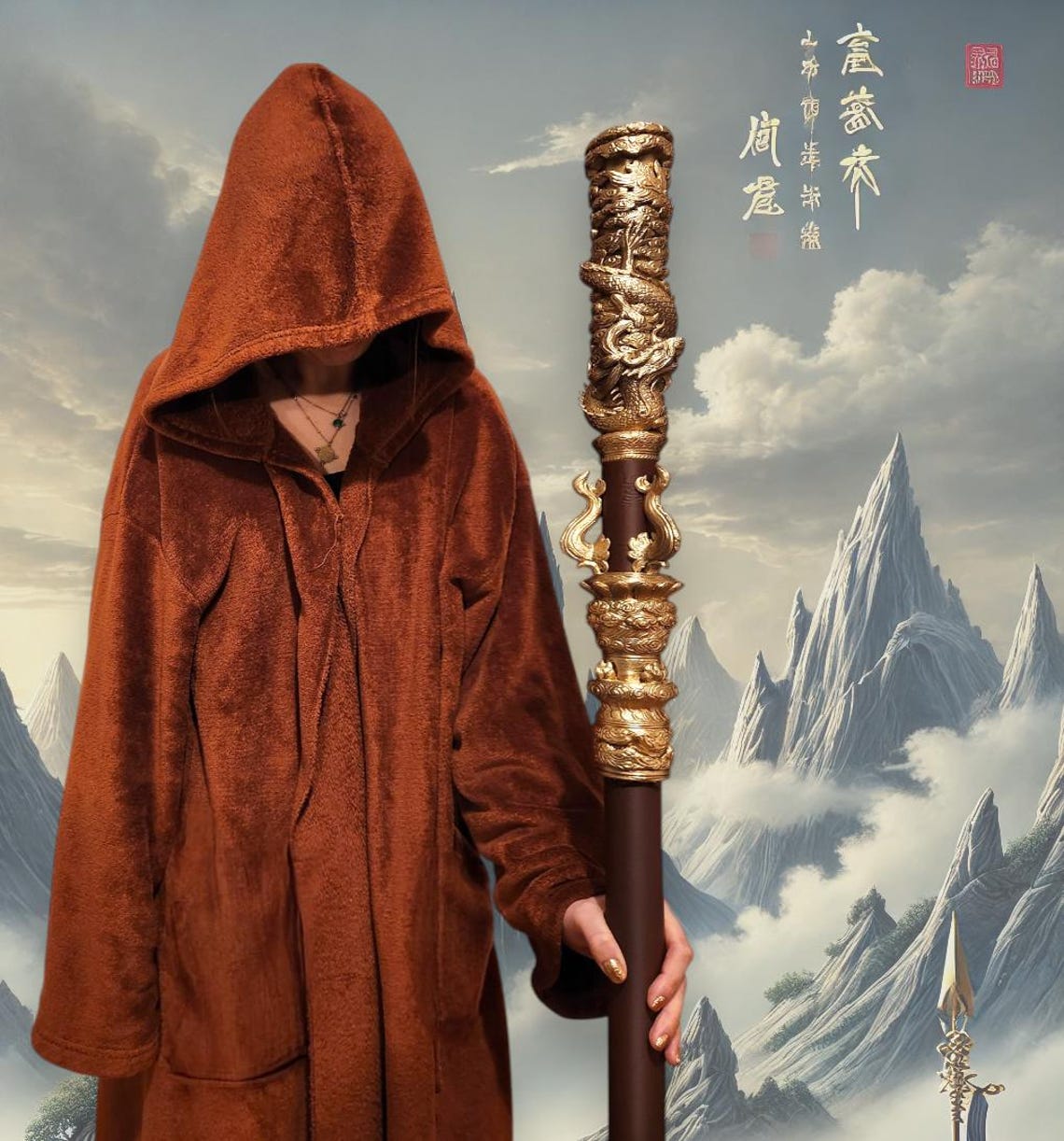 Sun Wukong Staff | Ruyi Jingu Bang | Black Myth Inspired | Life-sized ...