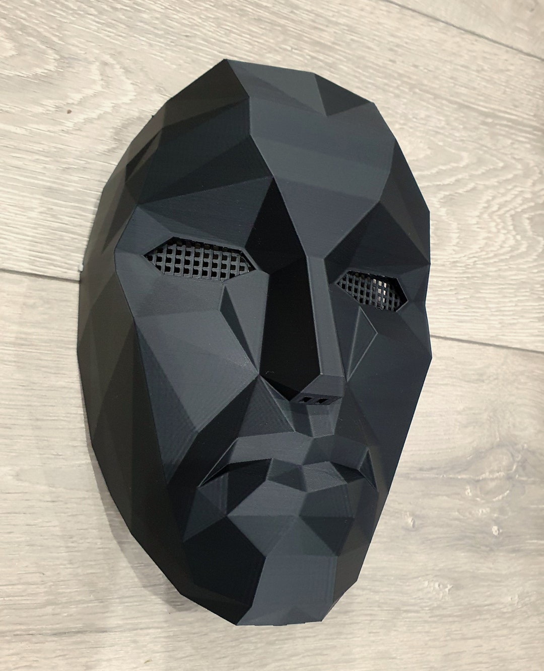 Squid Game Frontman Mask Matte Black Costume Cosplay - Etsy