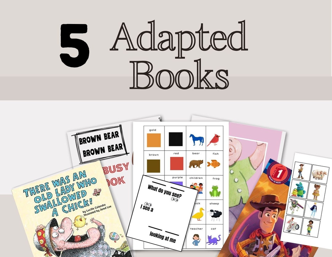 5 Adapted Book BUNDLE Brown Bear, This Little Piggy, Lady That ...