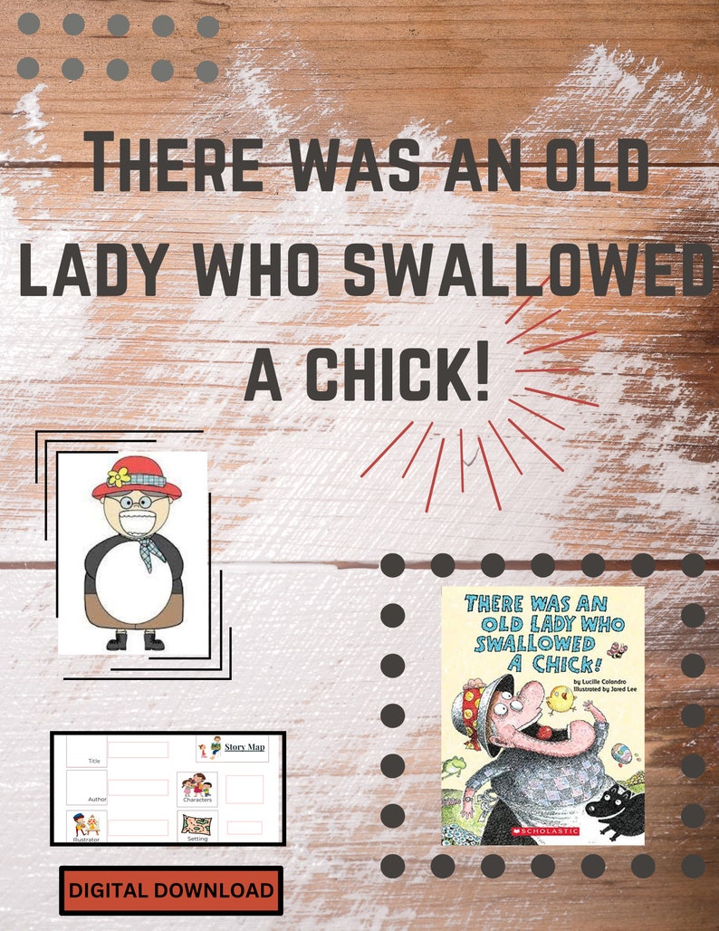 There Was an Old Lady Who Swallowed A Chick! Learning Easter Adapted ...