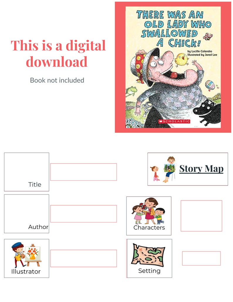 There Was an Old Lady Who Swallowed A Chick! Learning Easter Adapted ...