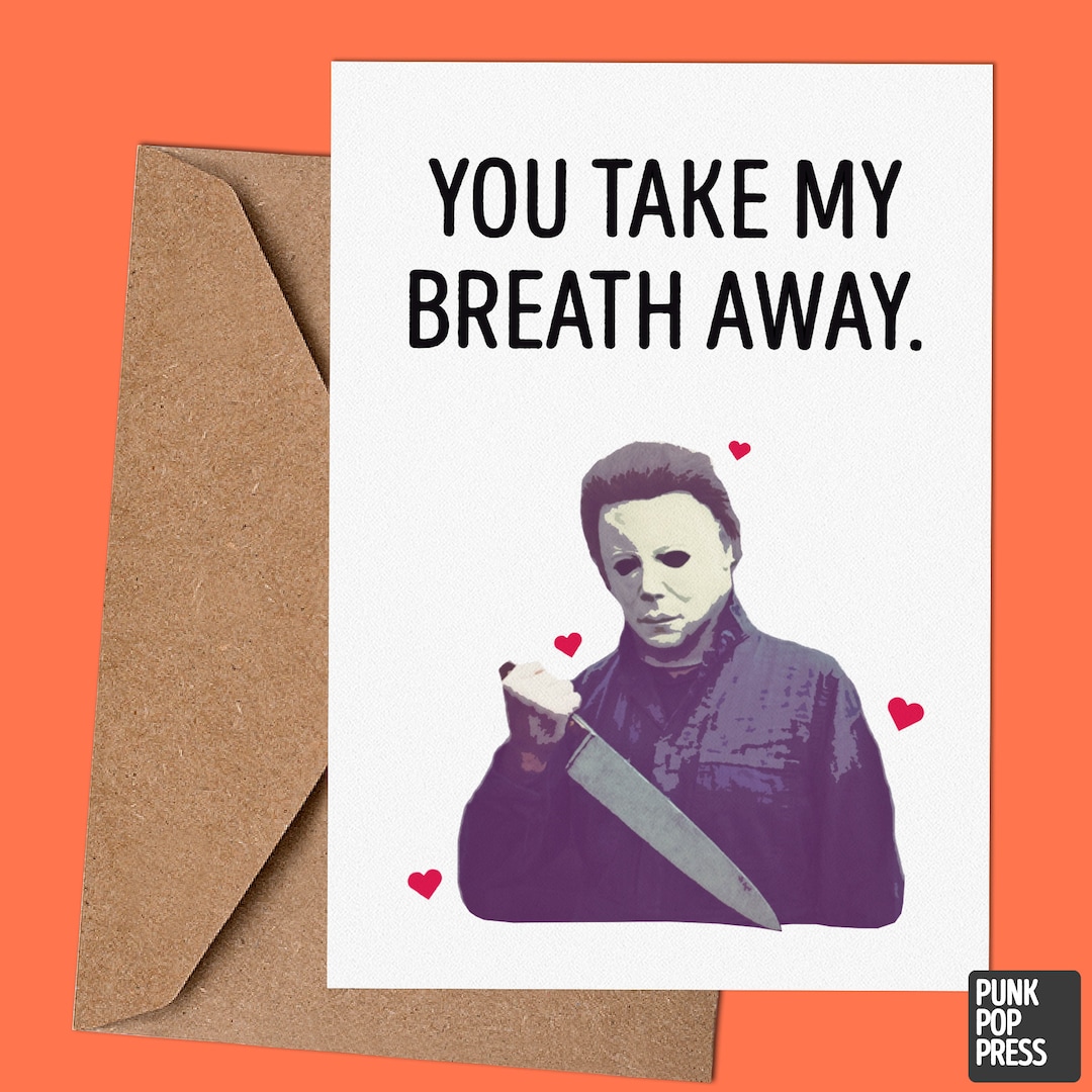 Michael Myers Card Halloween Card Valentines Day Anniversary - Etsy