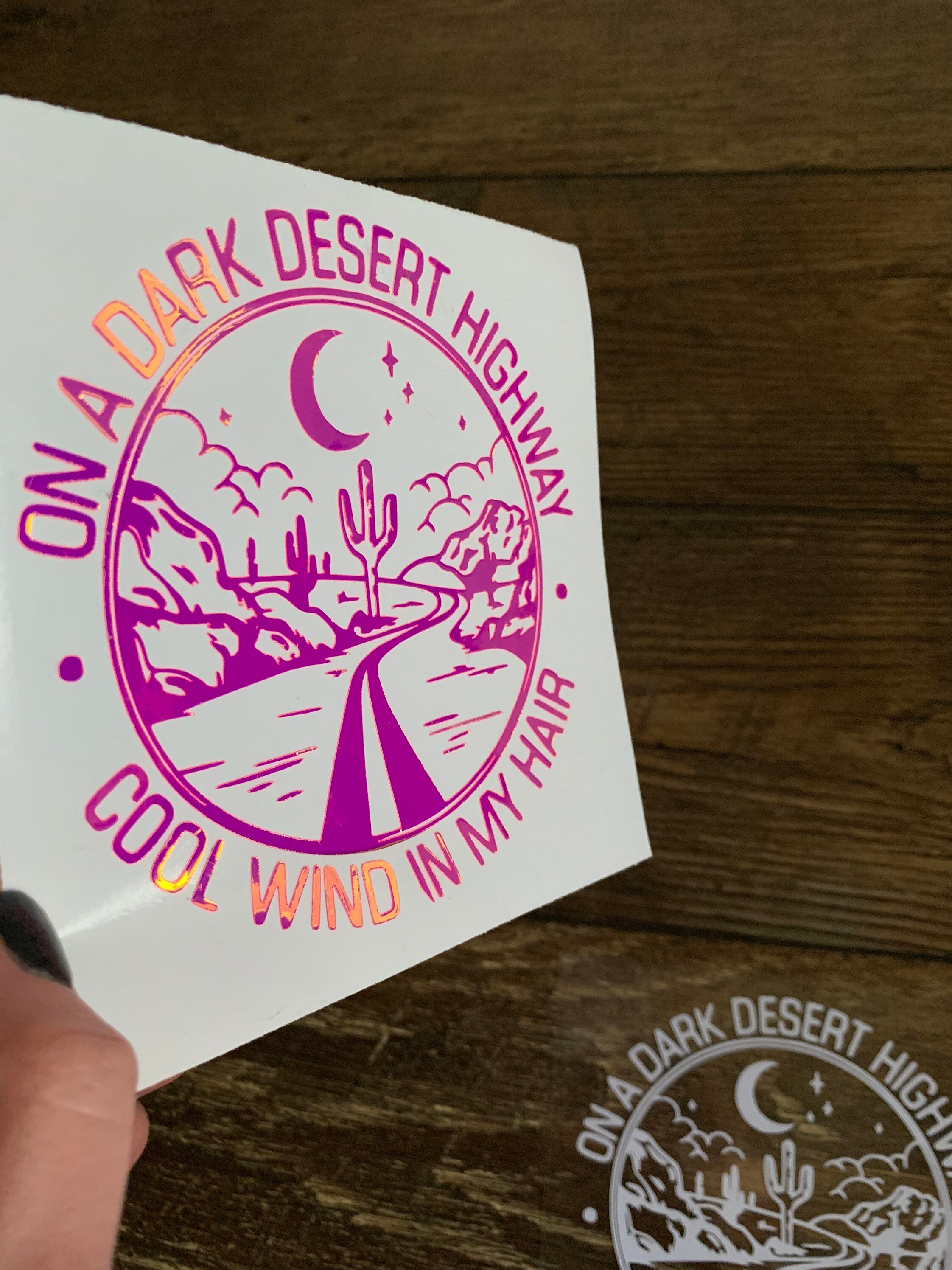 Holographic Desert Car/window Decal Boho Vinyl Decals - Etsy