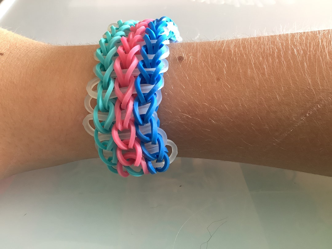 Triple Single Rainbow Loom Bracelet - Etsy