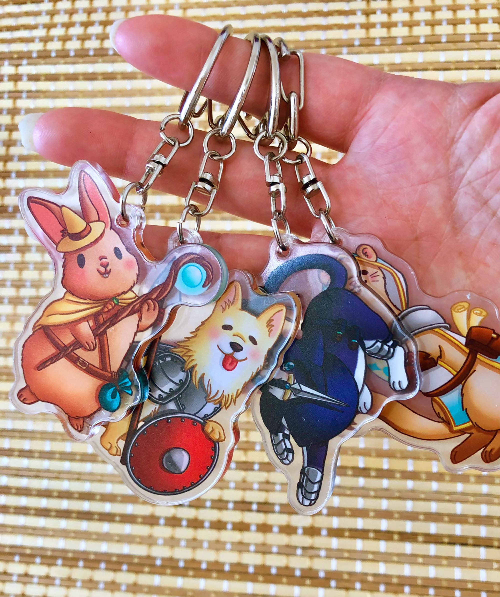 RPG Animal Adventurer Keychains D&D Tabletop Forest Creatures - Etsy