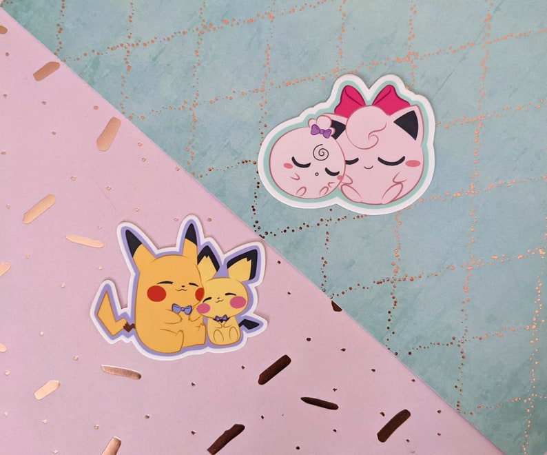 Cute Siblings Satin Vinyl Stickers Anime Cartoon Laptop - Etsy