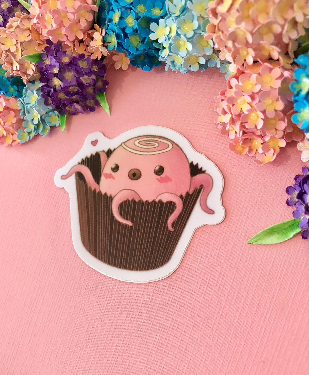 Tako Truffle Vinyl Die-cut Sticker, Cute Chocolate Octopus Decal, Octo ...