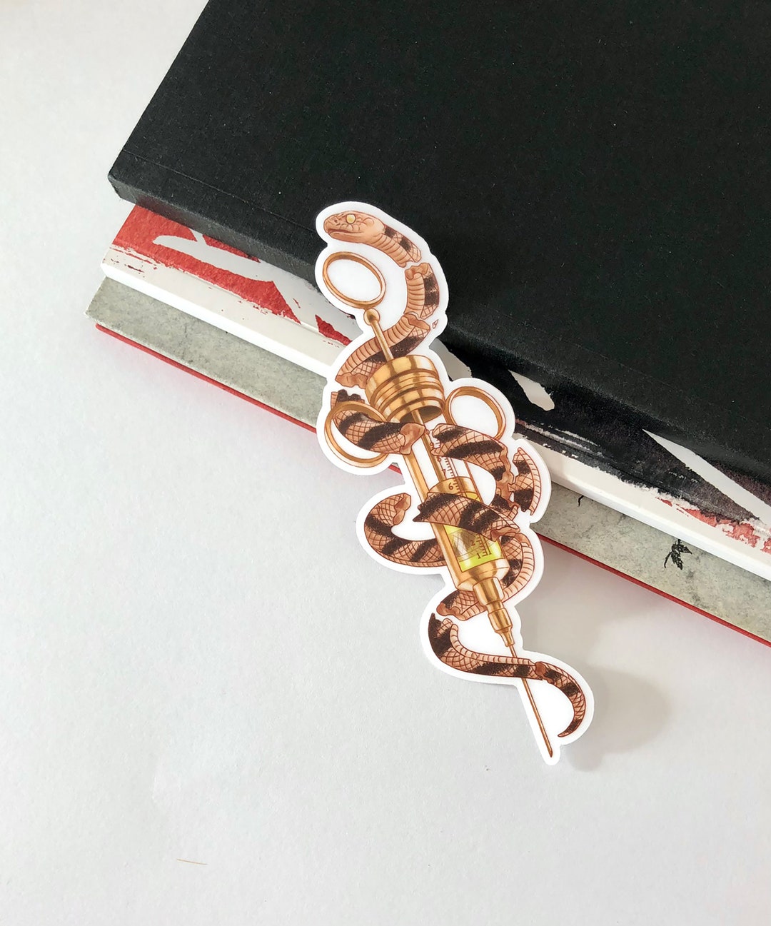 Snake Syringe Vinyl Sticker, Clear Antivenom Decal, Vintage Medical ...