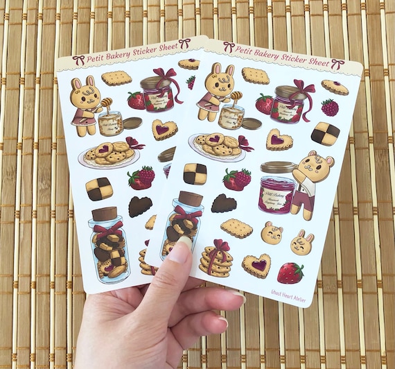 Cute Cottagecore Bakery Sticker Sheet Kawaii Baked Goods | Etsy