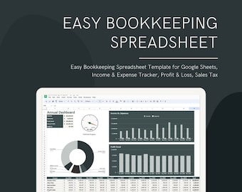 Basic Bookkeeping for Small Business Google Sheets Template Income ...