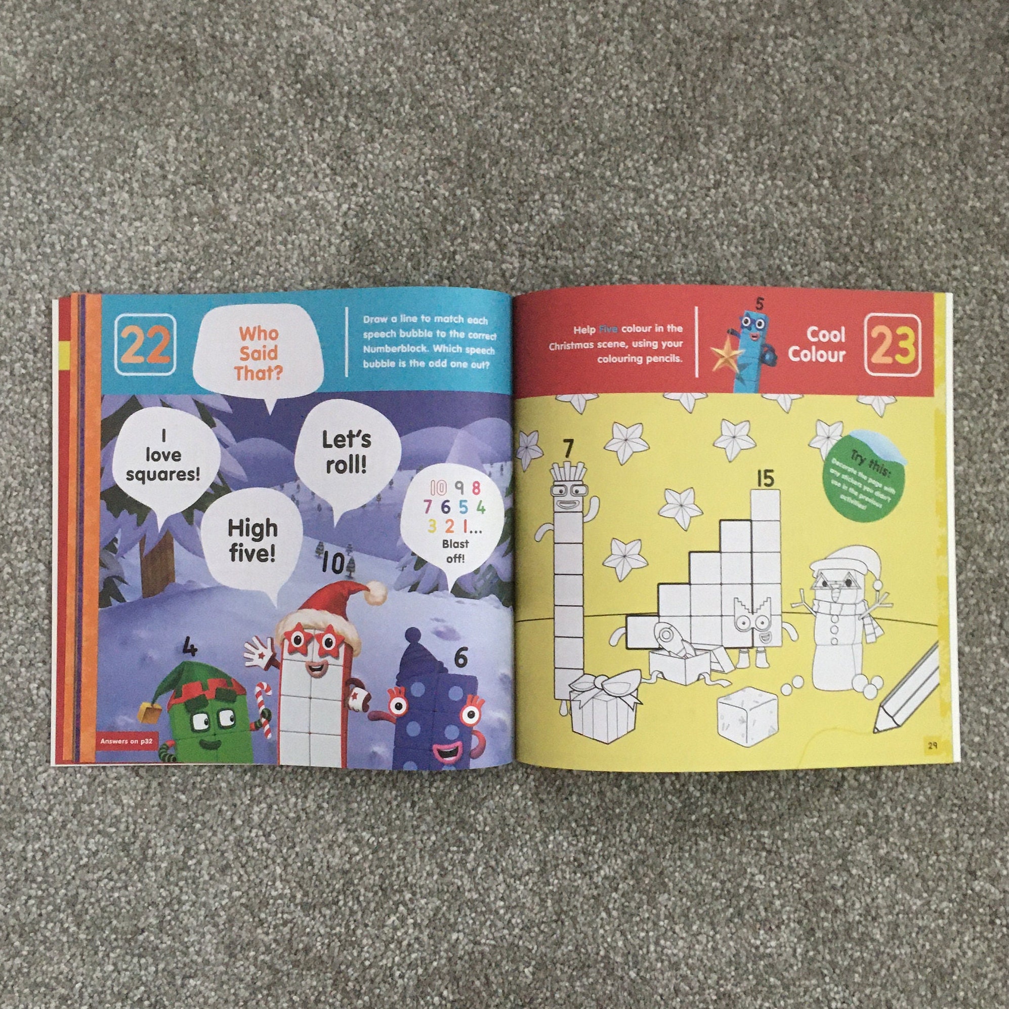Numberblocks Christmas Activity Sticker Book and Advent Calendar - Etsy
