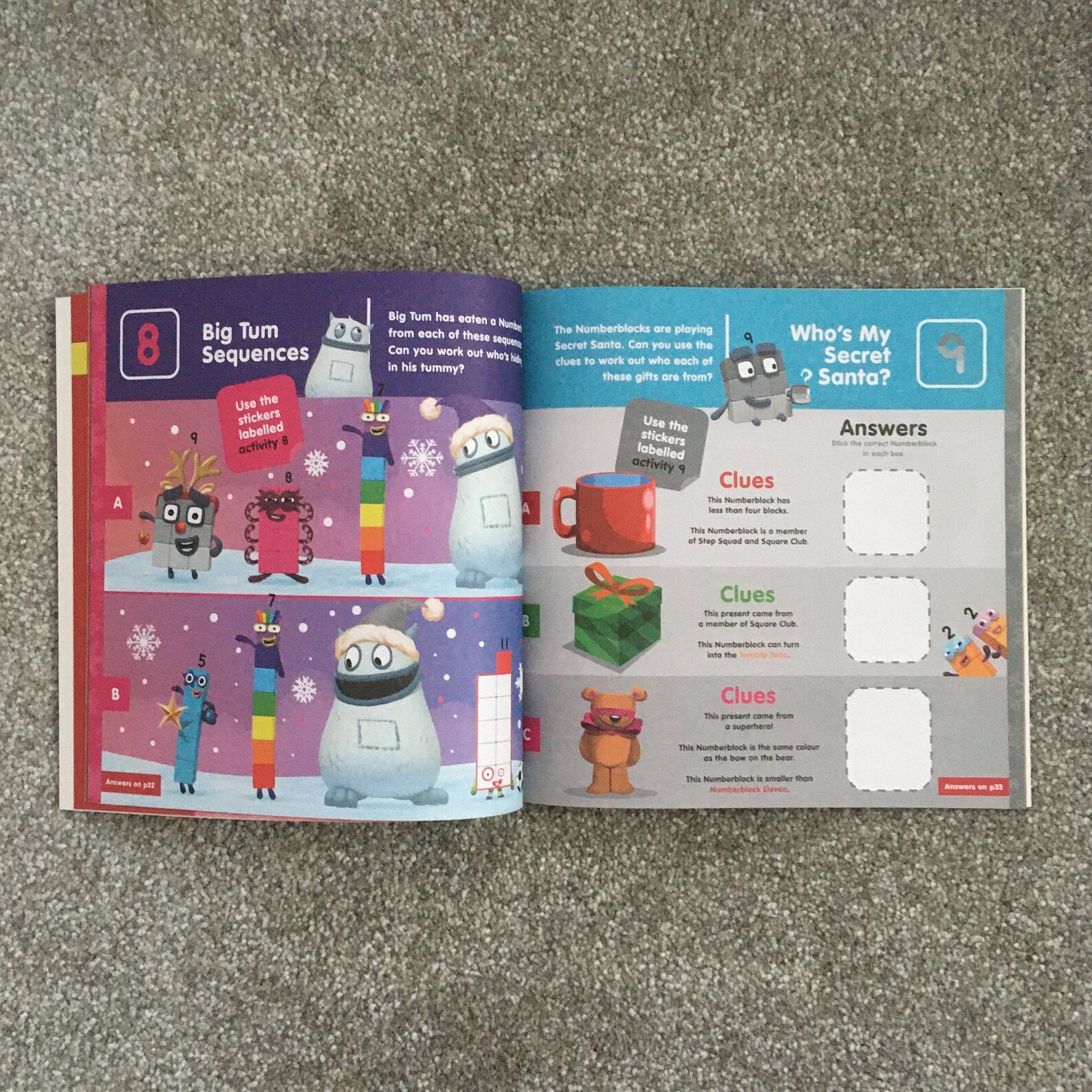 Numberblocks Christmas Activity Sticker Book and Advent Calendar - Etsy
