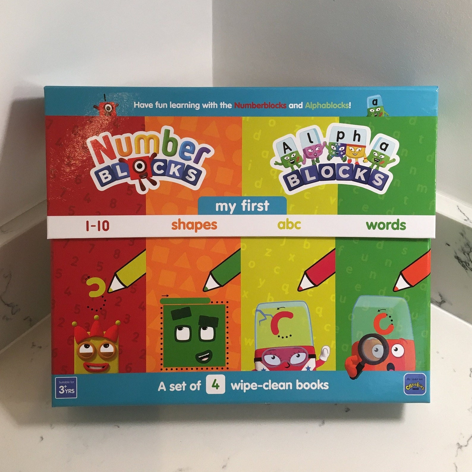 Alphablocks and Numberblocks 'my First Numbers and Letters' 4 Wipe ...
