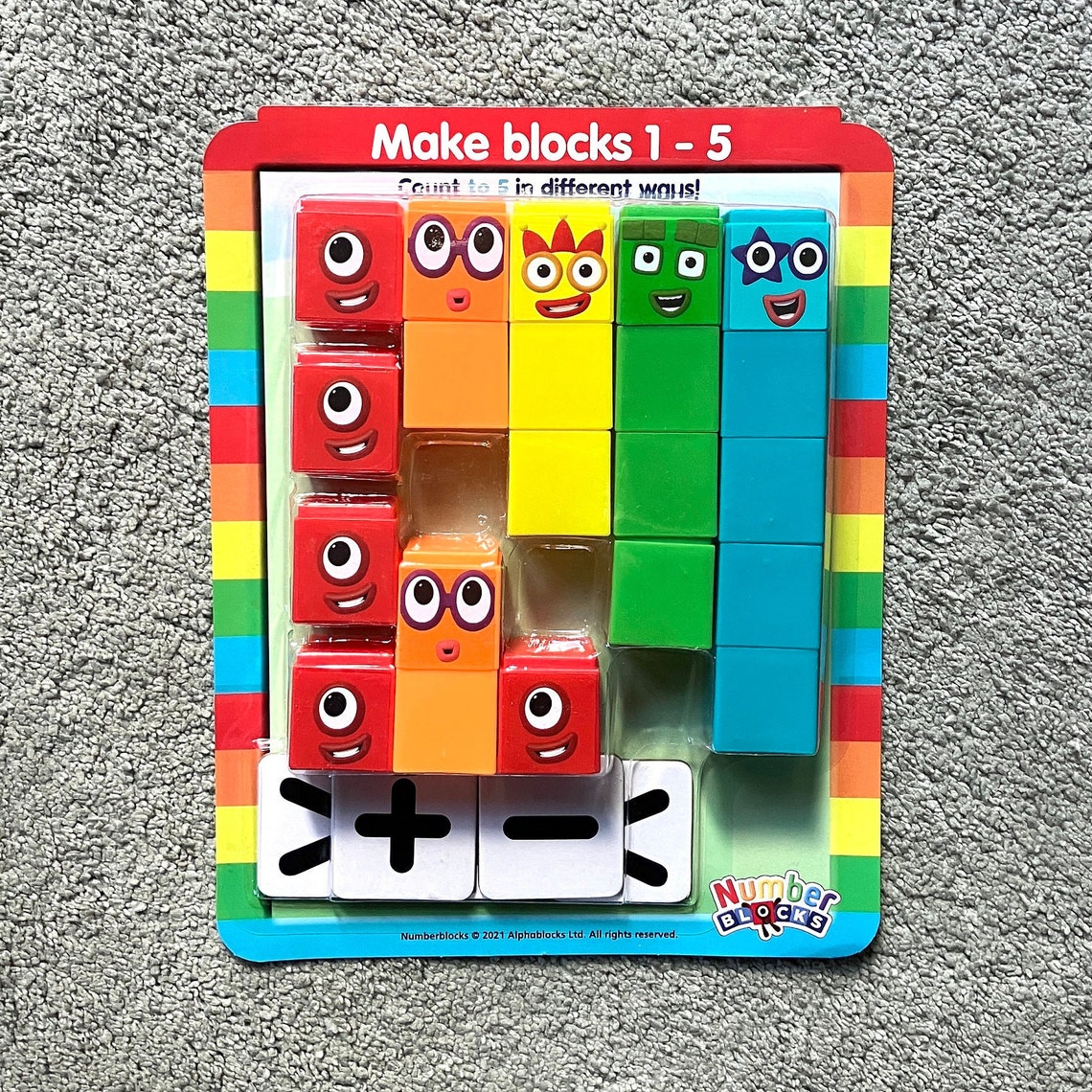 Numberblocks 1 to 5. Latest Version 21 Blocks With 5 Mathematical ...