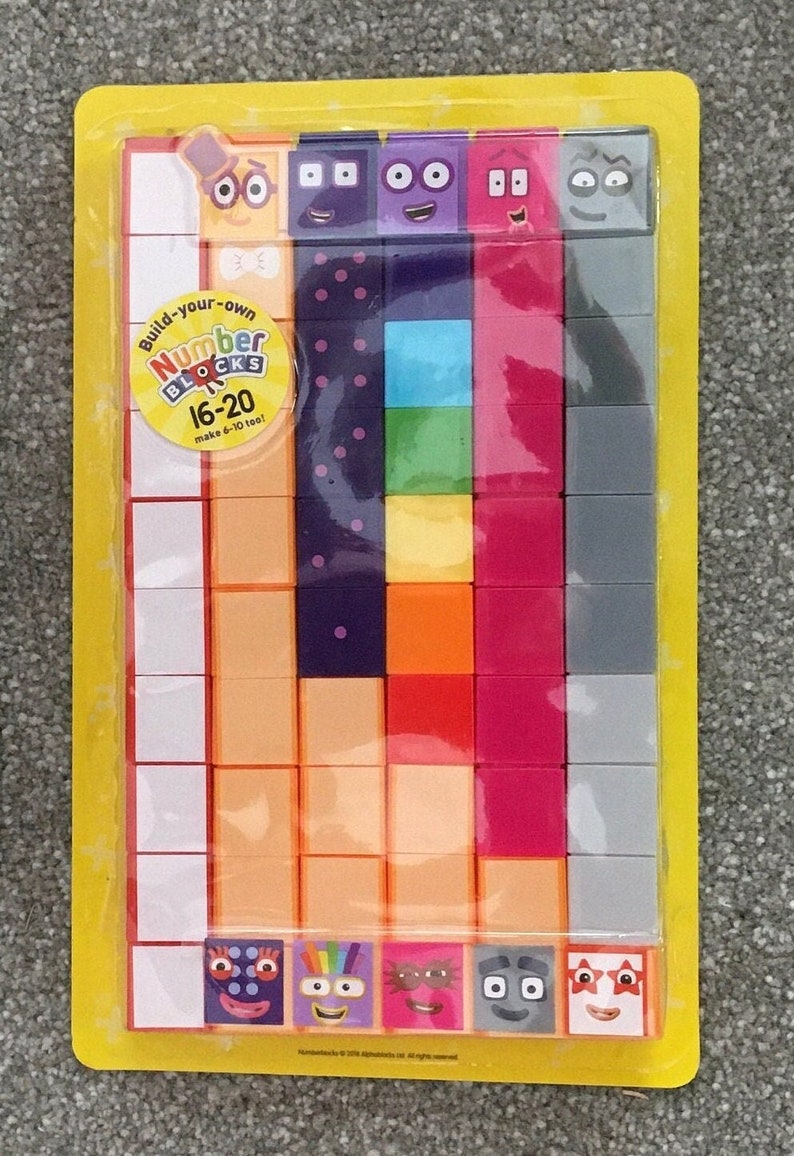 Numberblocks 16 20. Educational Toys for Children Aged 3 - Etsy Hong Kong