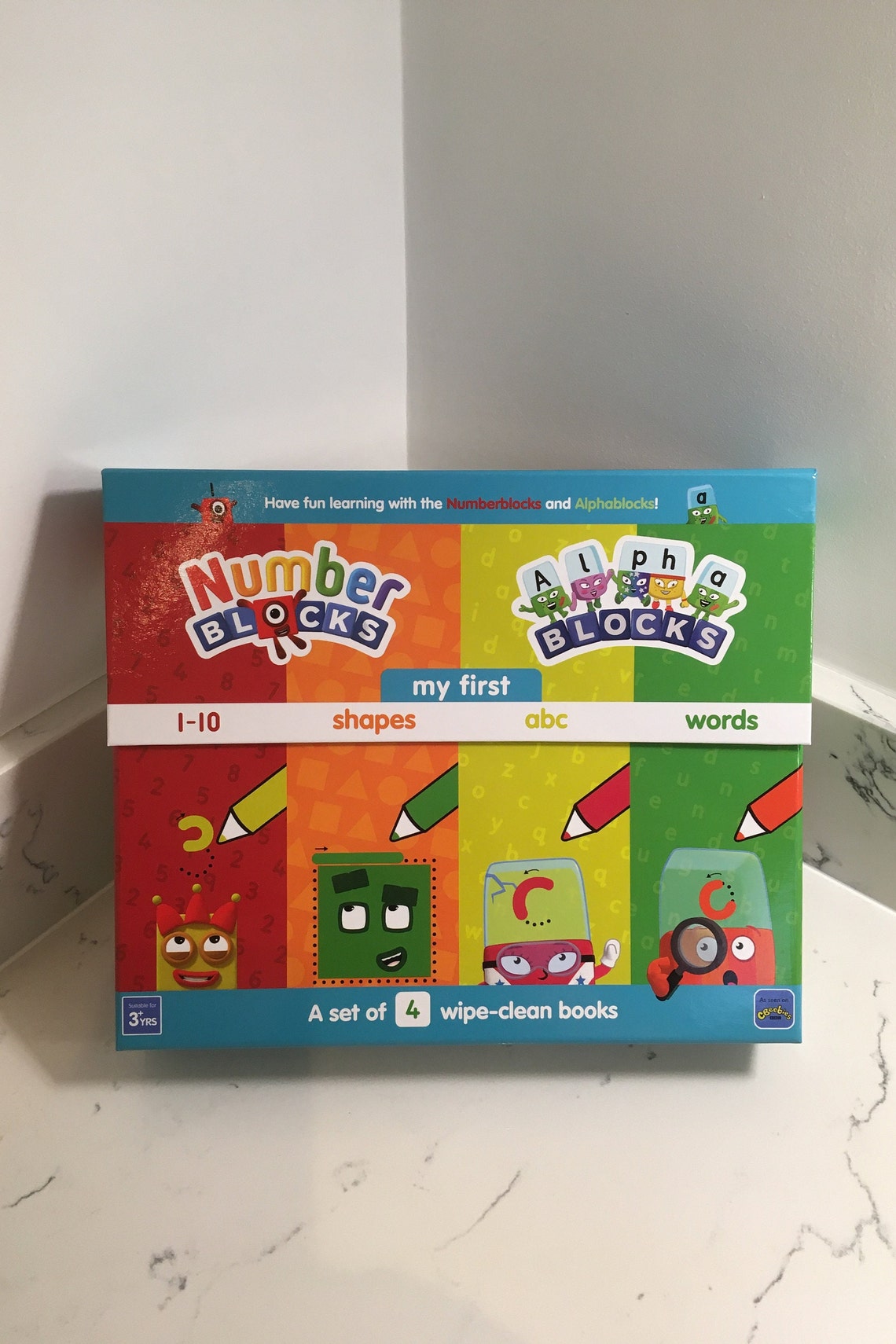 Alphablocks and Numberblocks 'my First Numbers and Letters' 4 Wipe ...