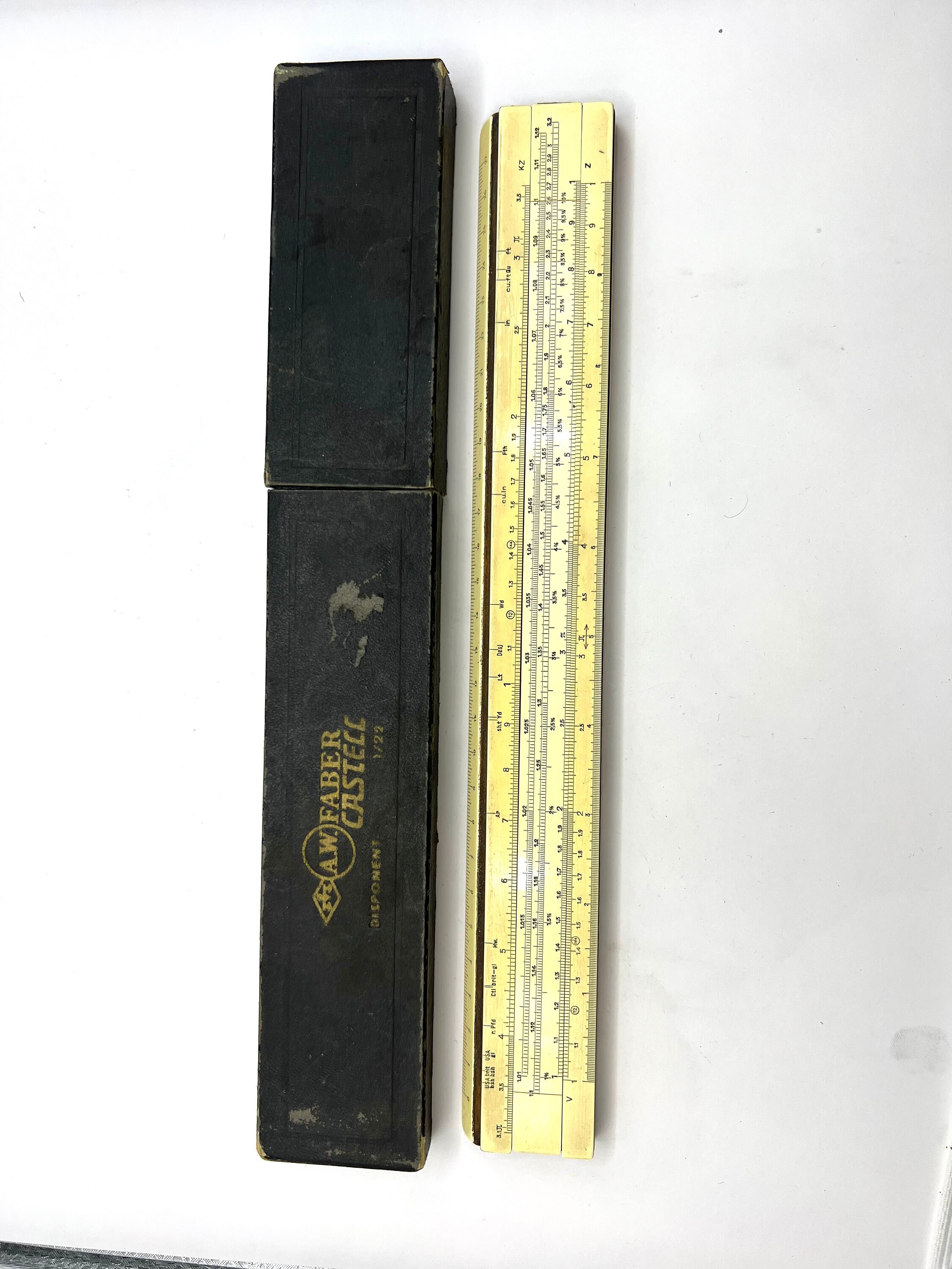 A.W. Faber Castell Disponent 1/22 Vintage Slide Rule 1954 - Etsy
