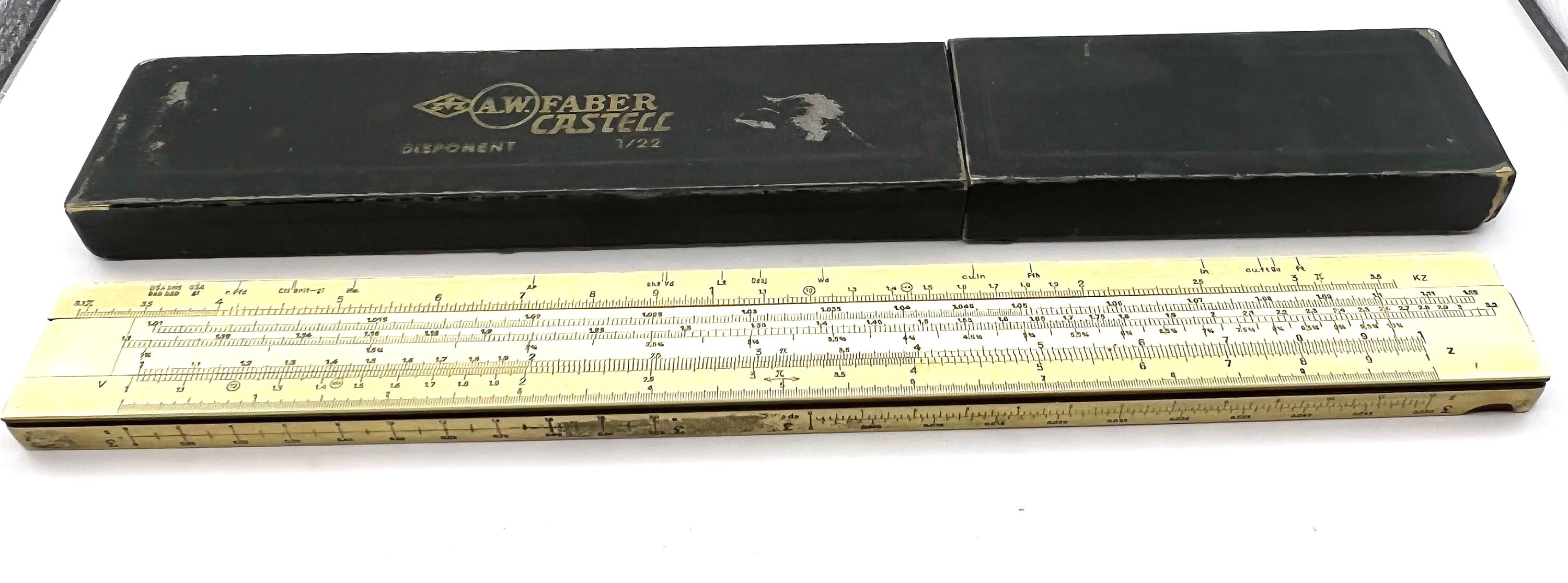 A.W. Faber Castell Disponent 1/22 Vintage Slide Rule 1954 - Etsy