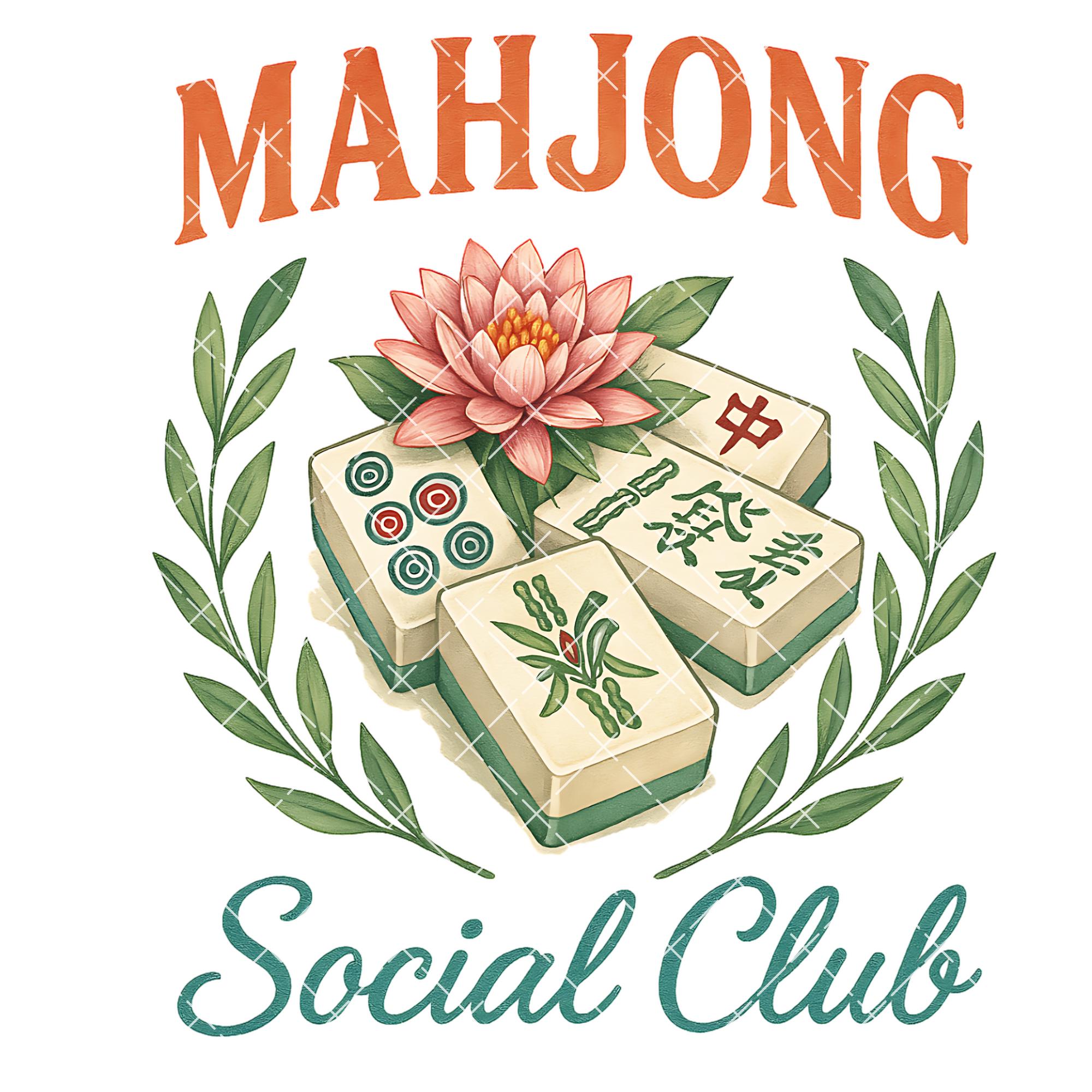 Mahjong Social Club Png Mahjong Shirts for Women Mahjong Themed Mahjong ...