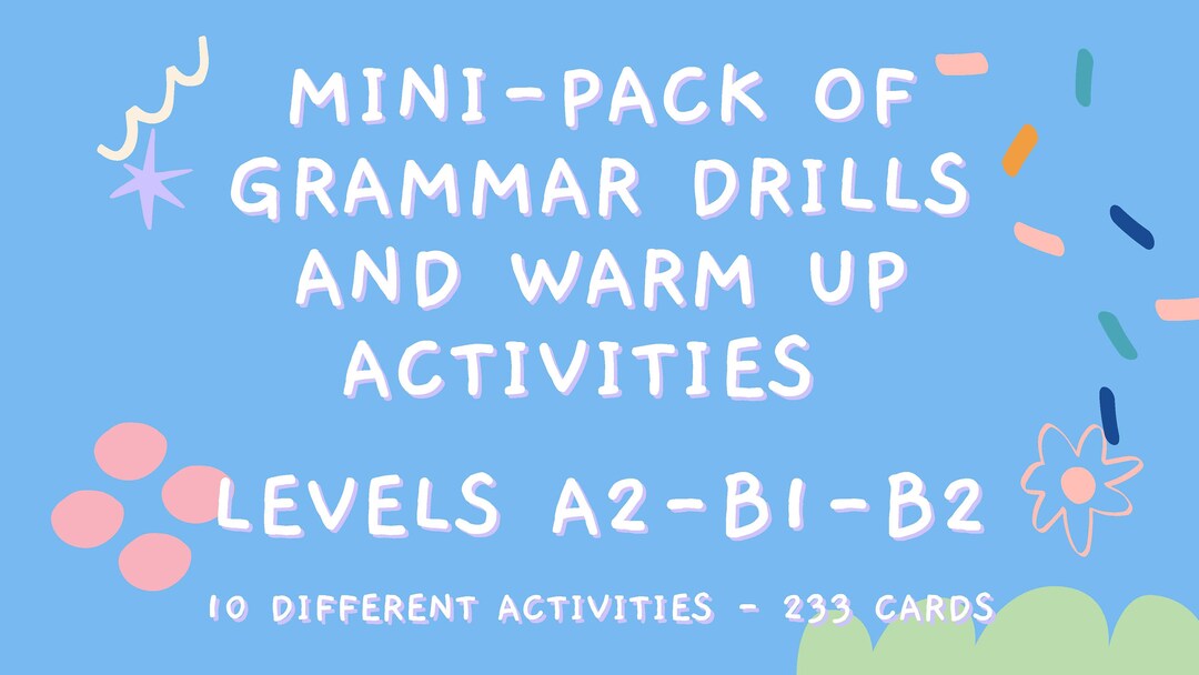 233 Cards/esl/word Games/grammar Drills/warmups/digital Download/out of ...