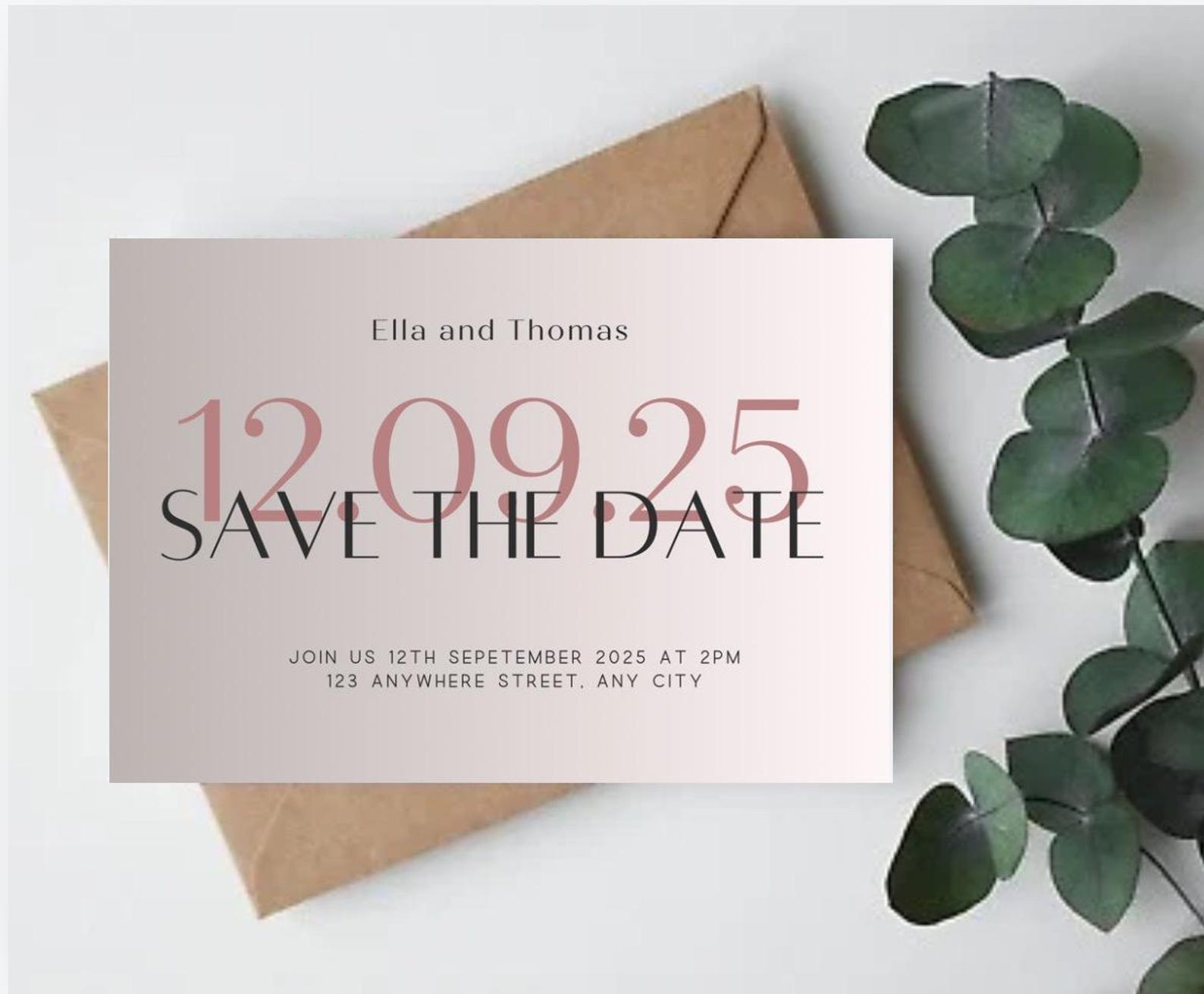 Minimalistic Save the Date Template - Etsy