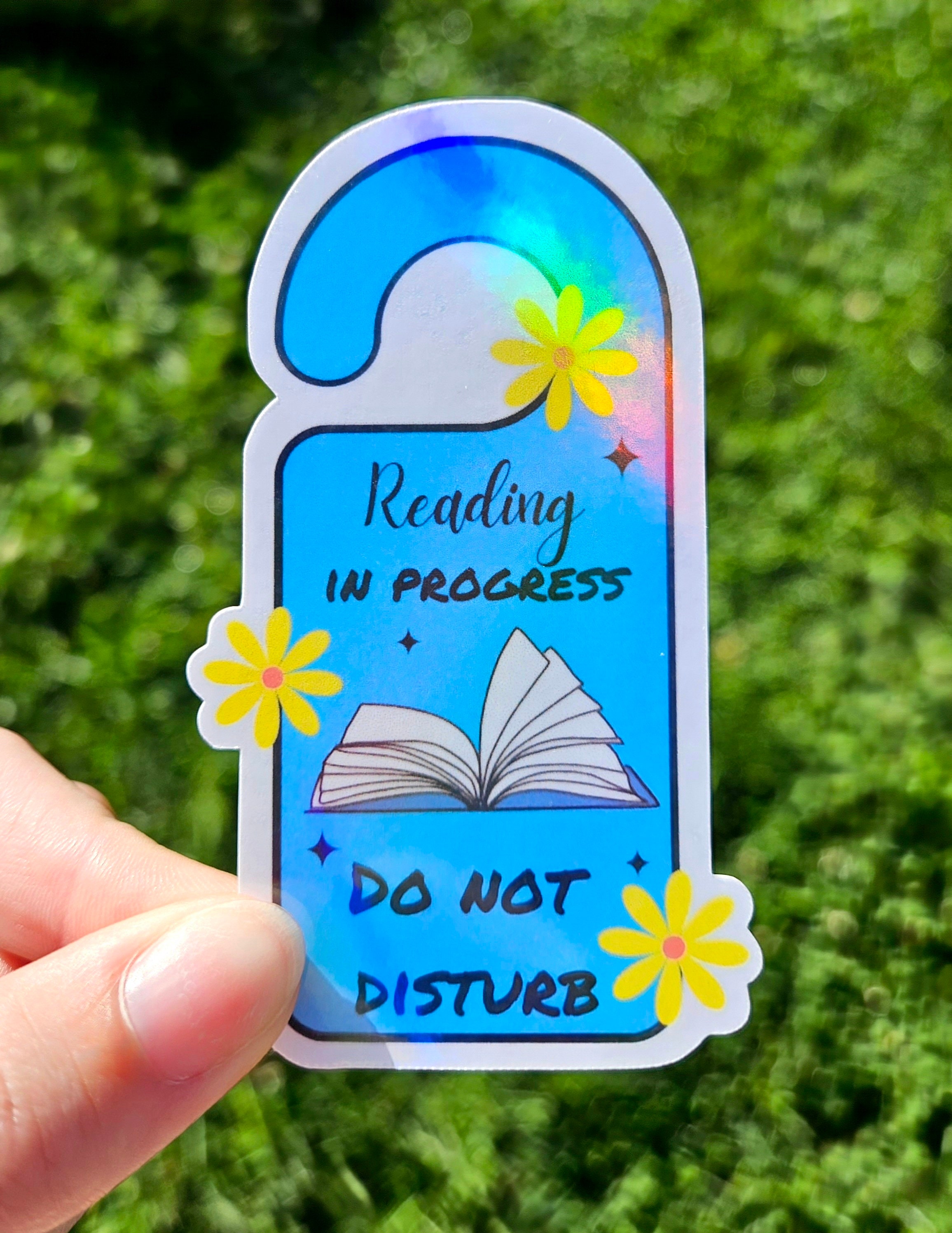 Do Not Disturb Reading in Progress Sticker Vinyl Sticker - Etsy