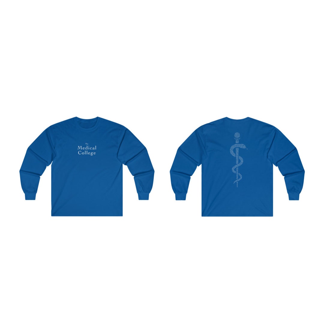 The Medical College Hippocratic Oath & Rod of Asclepius Long Sleeve T ...