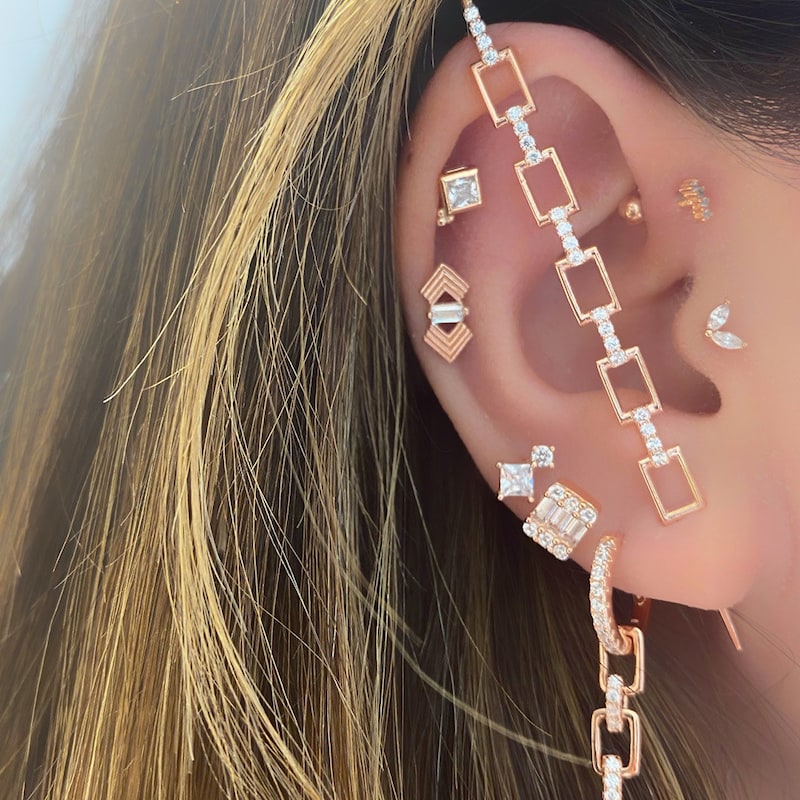 Ear Pin Earrings - Etsy