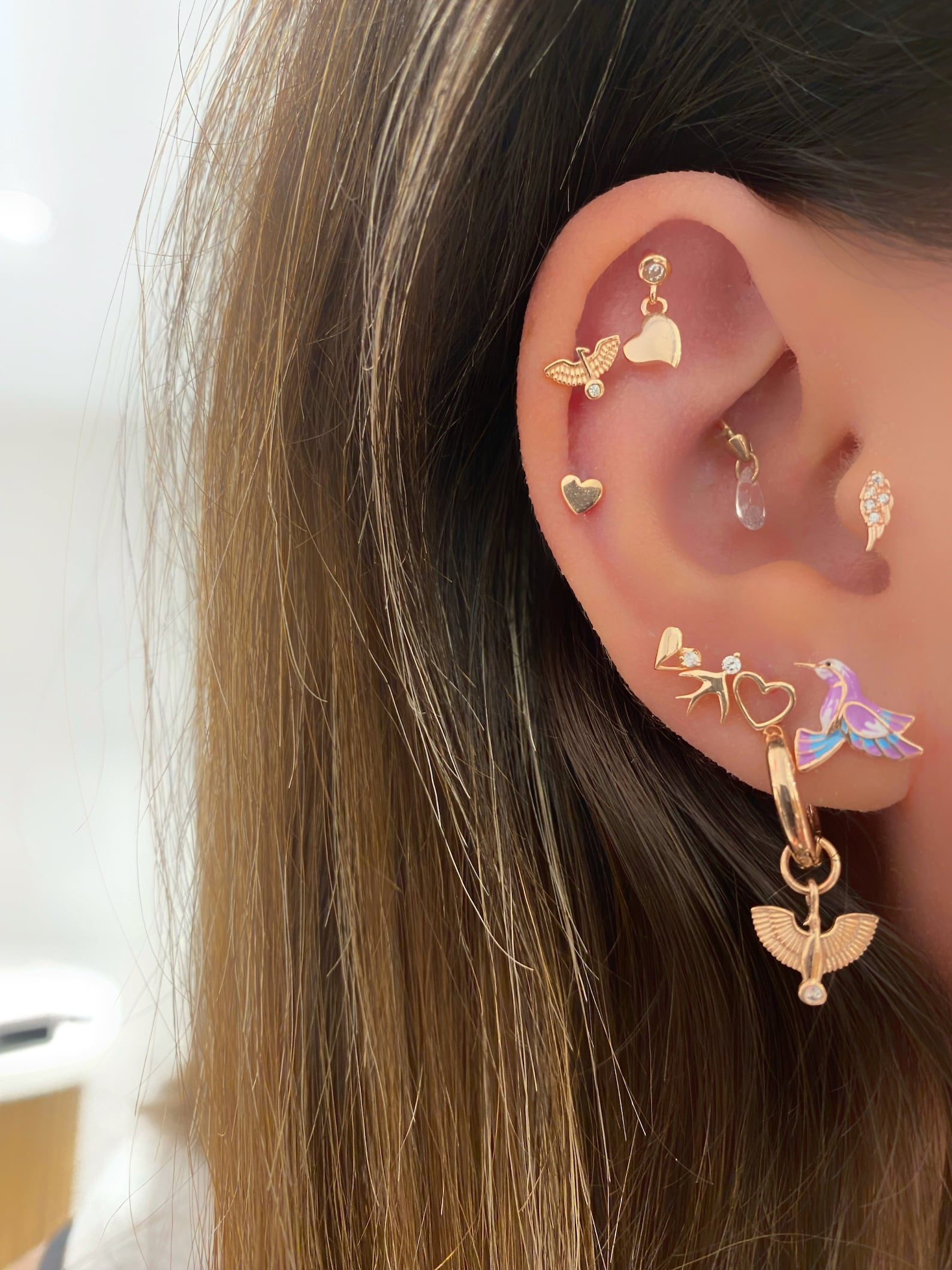 Frog Piercing,owl Piercing,fish Stud Earrings,helix Piercing,screw Back ...