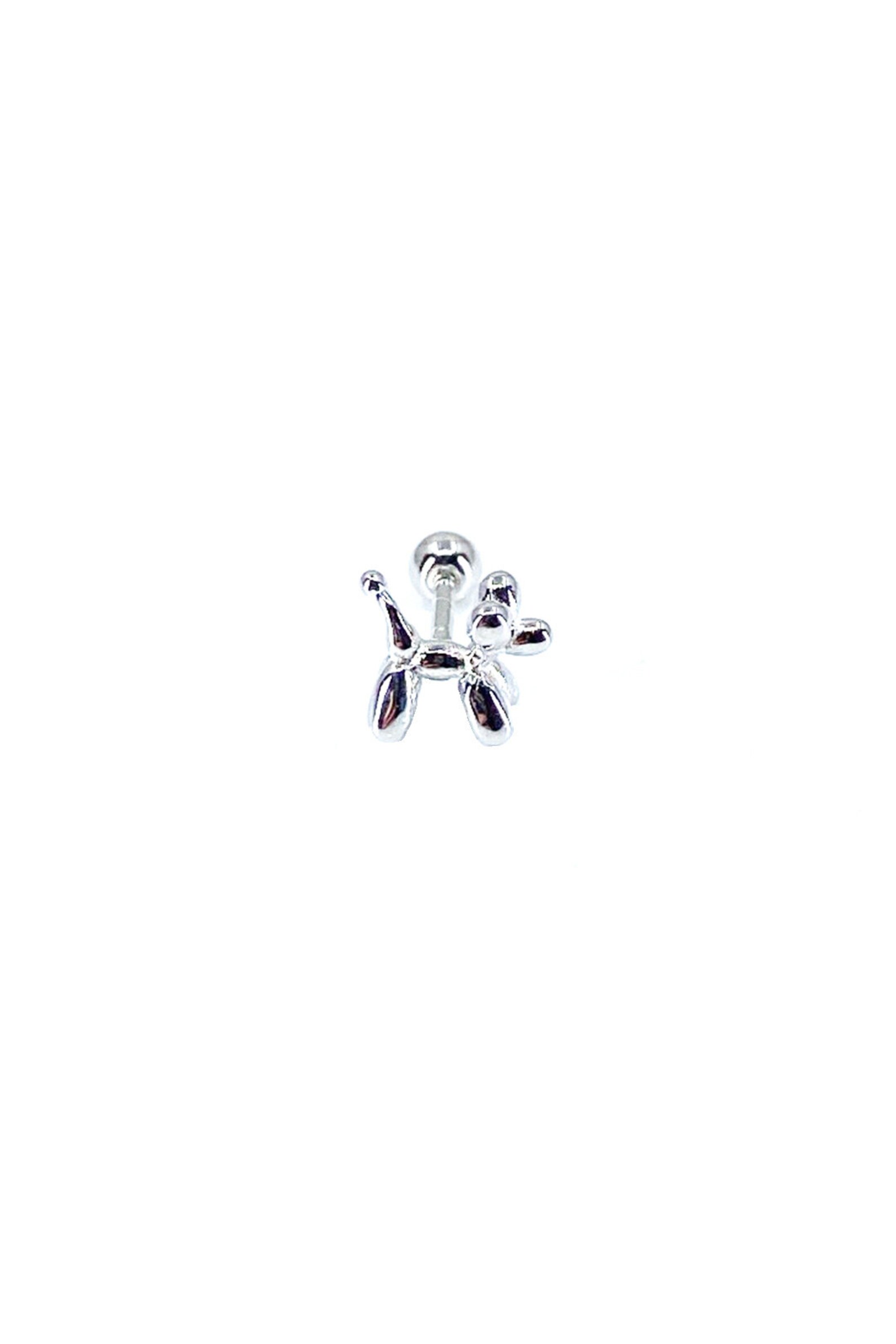 Balloon Dog Piercing,dog Piercing Stud Earrings,helix Piercing,screw ...
