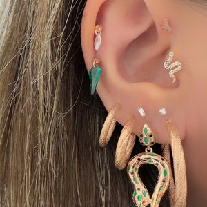 Snake Piercing,mini Star Piercing,crescent Piercing, Threaded Stud ...