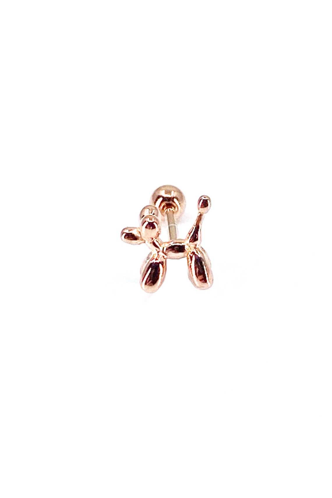 Balloon Dog Piercing,dog Piercing Stud Earrings,helix Piercing,screw ...