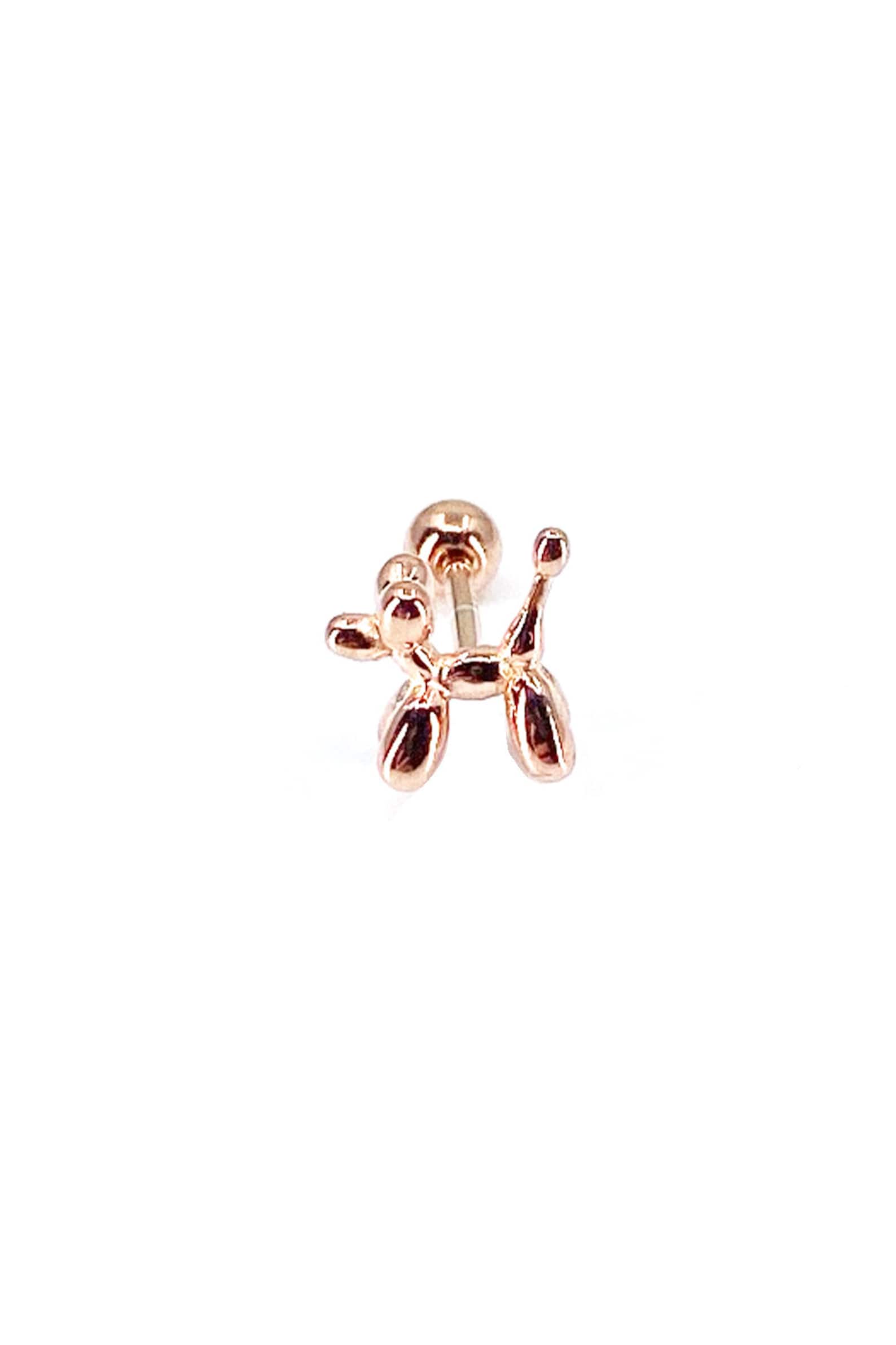 Balloon Dog Piercing,dog Piercing Stud Earrings,helix Piercing,screw ...