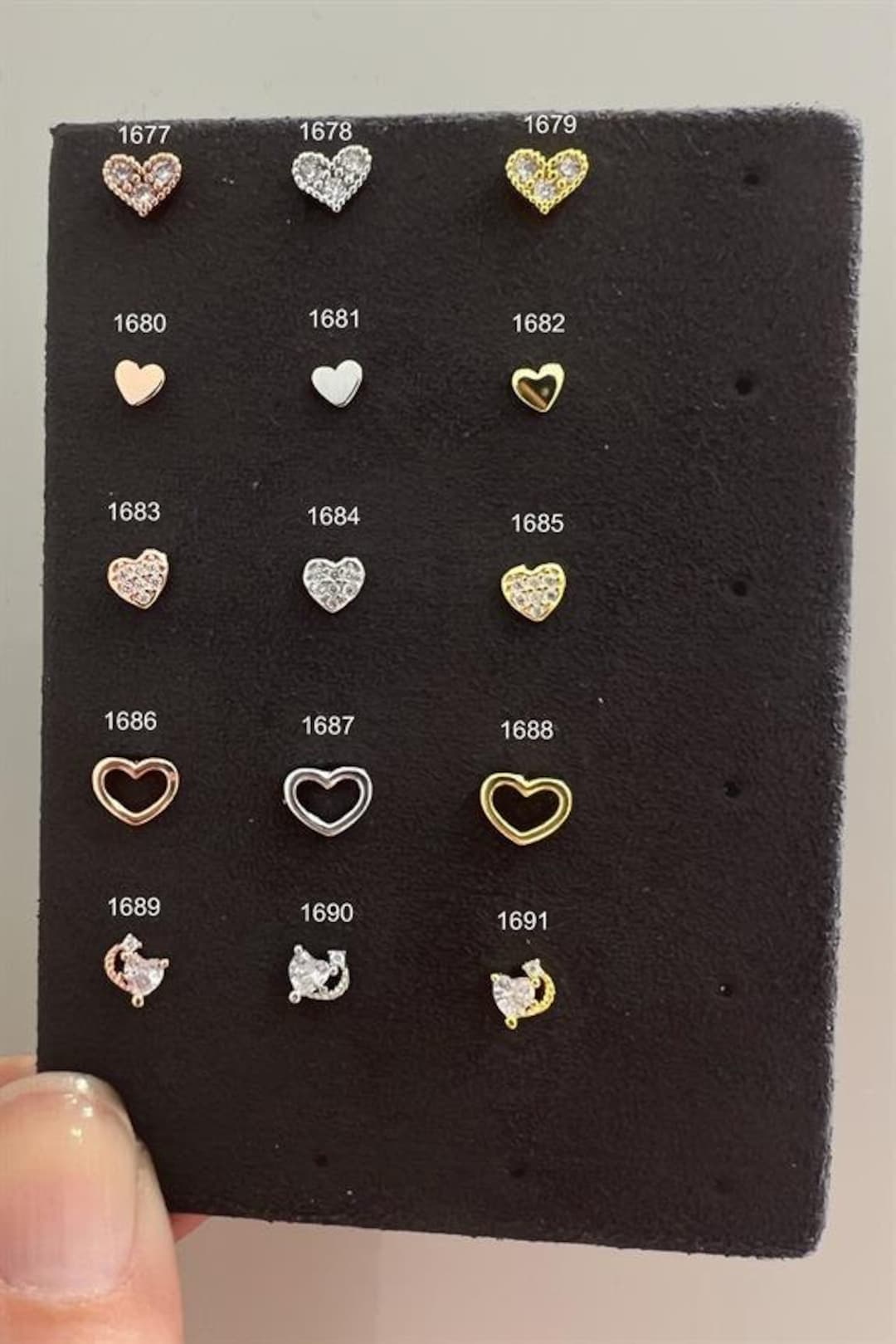 Minimalist Heart Shaped Piercing,love Piercing,mini Heart Stud Earrings ...