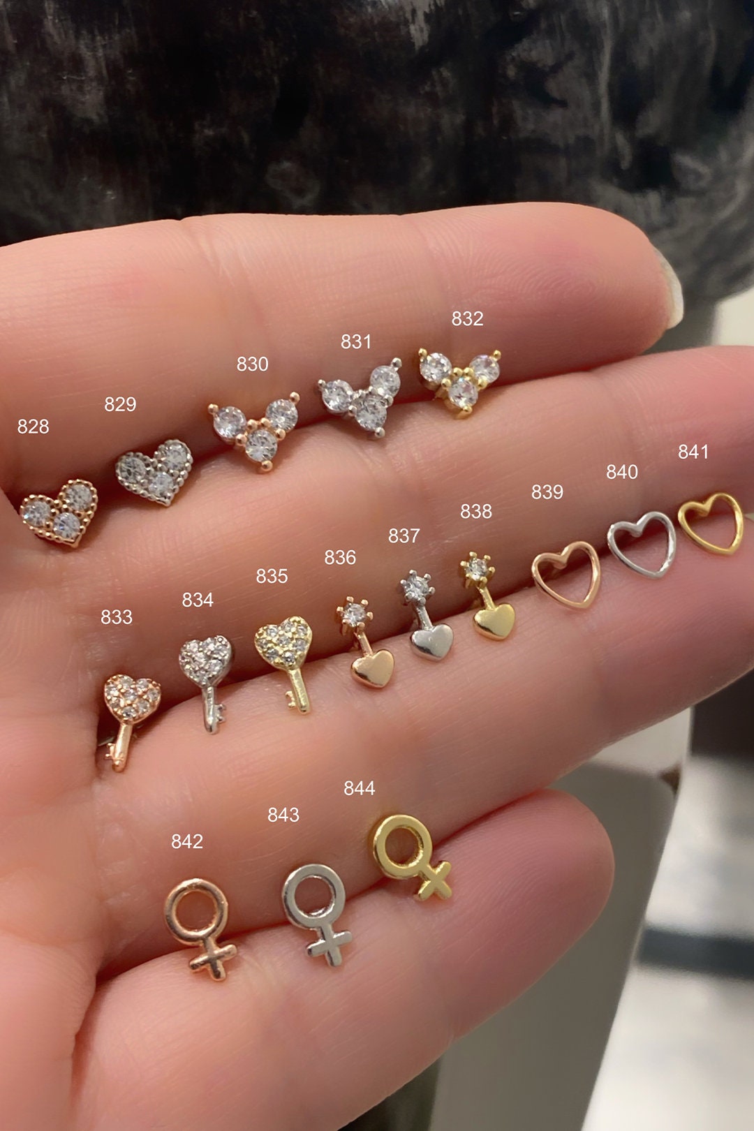 Gender Piercing,female Sign, Heart Piercing, Key Piercing ,helix ...